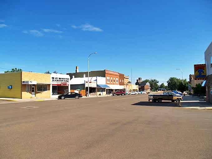 Hettinger's main street businesses stand shoulder to shoulder, much like the community members who keep them thriving.