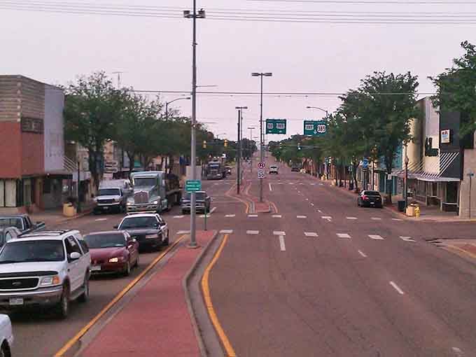 Main Street stretches wide and welcoming, perfect for Sunday drives when you've got nowhere urgent to be.