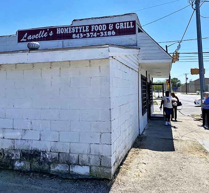 Lavelle's humble white building doesn't need fancy signage&mdash;locals know this is where soul food magic happens without any unnecessary fuss.