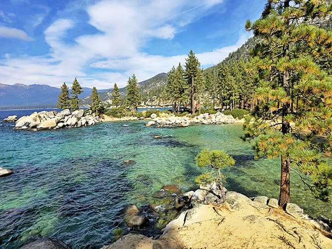 Sand Harbor's crystal waters and granite boulders create nature's perfect swimming pool&mdash;no chlorine, just pure Tahoe magic.
