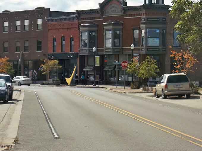 Historic storefronts in Benton Harbor whisper tales of bygone eras. These brick buildings have witnessed generations of Michigan life unfold.
