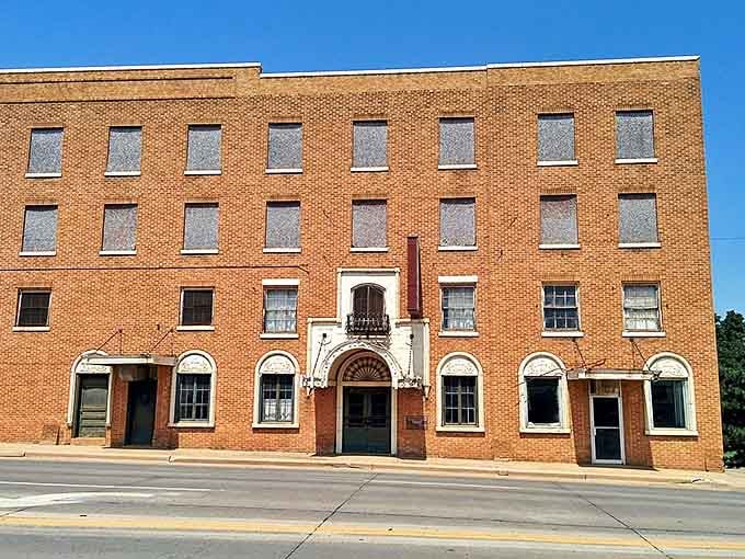 This stately brick building in Elk City has likely witnessed decades of small-town stories &ndash; if only those walls could talk!