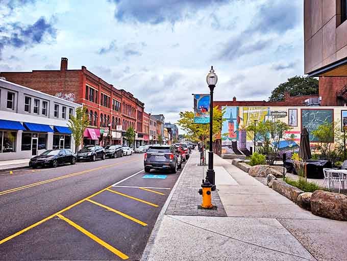 The golden hour transforms ordinary brick into something magical, proving that timing really is everything in life.