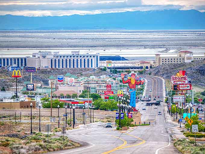 The vast landscape surrounding West Wendover offers breathtaking views and a reminder of Nevada's natural beauty beyond the neon lights.