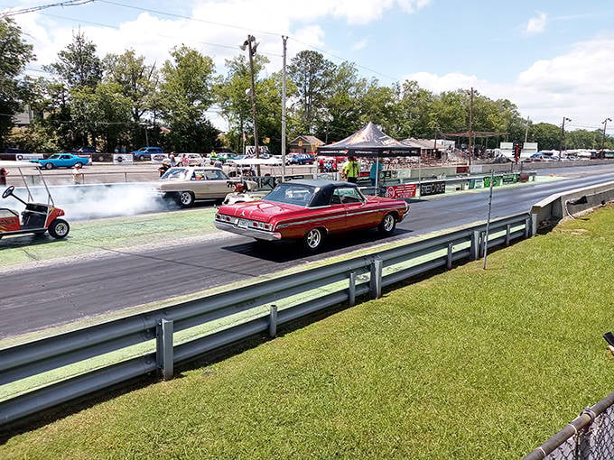 Weekend warriors and classic car enthusiasts gather at Brainerd Motorsports Park, where nostalgia roars down the quarter-mile in clouds of tire smoke.