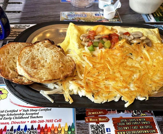 This breakfast plate doesn't just feed your hunger&mdash;it tells a story of perfect technique, with an omelet bursting with veggies and cheese.