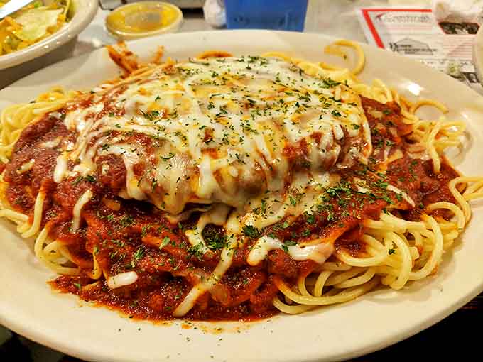 Italian-American comfort on a plate&mdash;this chicken parmesan with its blanket of melted cheese makes you want to kiss your fingers like a cartoon chef.