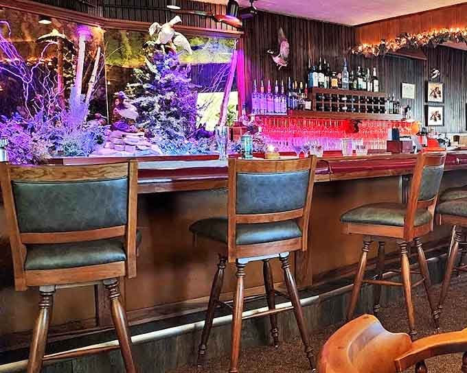 The bar at Duck Inn isn't just where drinks are served; it's where strangers become friends and fish fry debates are settled for good.