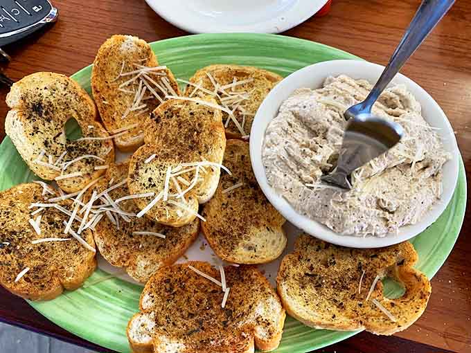 Toasted bread meets seafood dip in a match made in heaven &ndash; the kind of appetizer that ruins friendships when the last piece disappears.