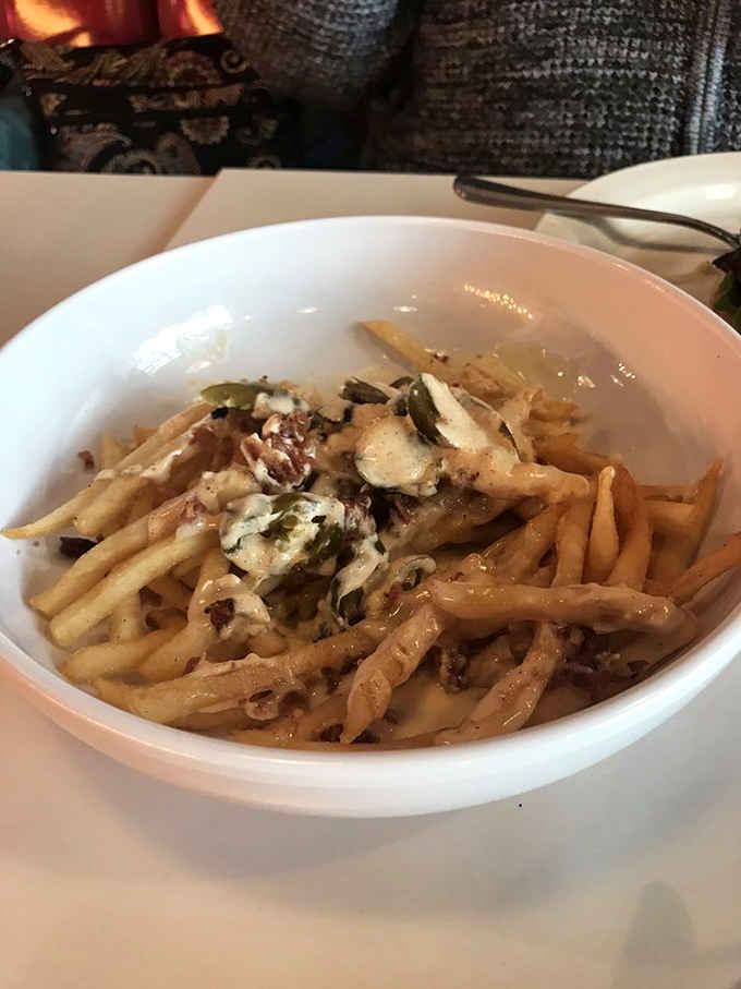 Pasta elevated to art form&mdash;these loaded fries with jalape&ntilde;os and cheese make sharing a moral dilemma no one prepared you for.