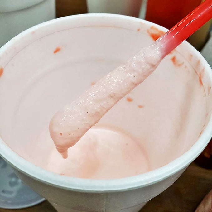 This milkshake brings all the locals to the yard. Thick enough for a spoon, smooth enough for a straw, and guaranteed to trigger childhood memories with every sip.