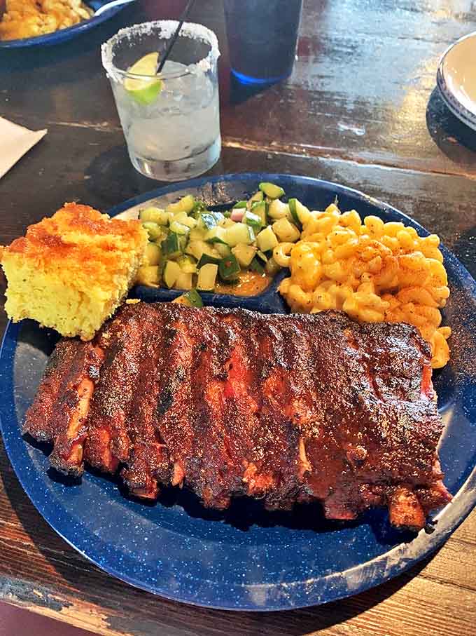 Ribs that pass the barbecue enthusiast's test: meat that clings to the bone just enough to remind you it once had purpose beyond your plate.