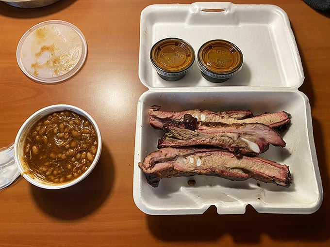 These ribs have that "just right" quality &ndash; not falling off the bone (that's overcooked!), but cleanly pulling away with each bite.