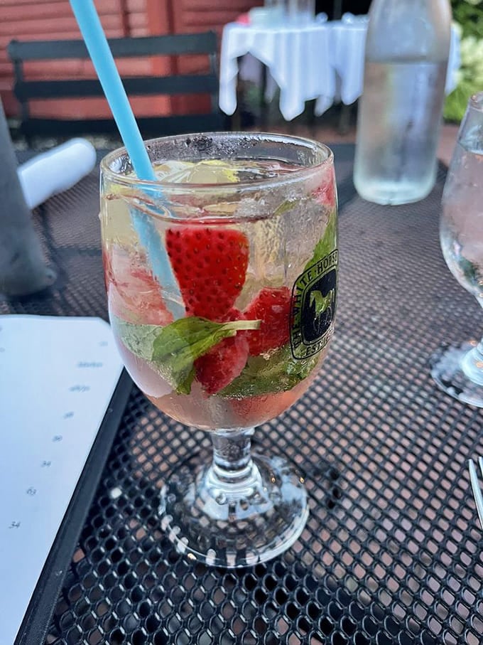 Summer in a glass! This strawberry-mint concoction might make you forget you came for the history and stay for the cocktail menu.