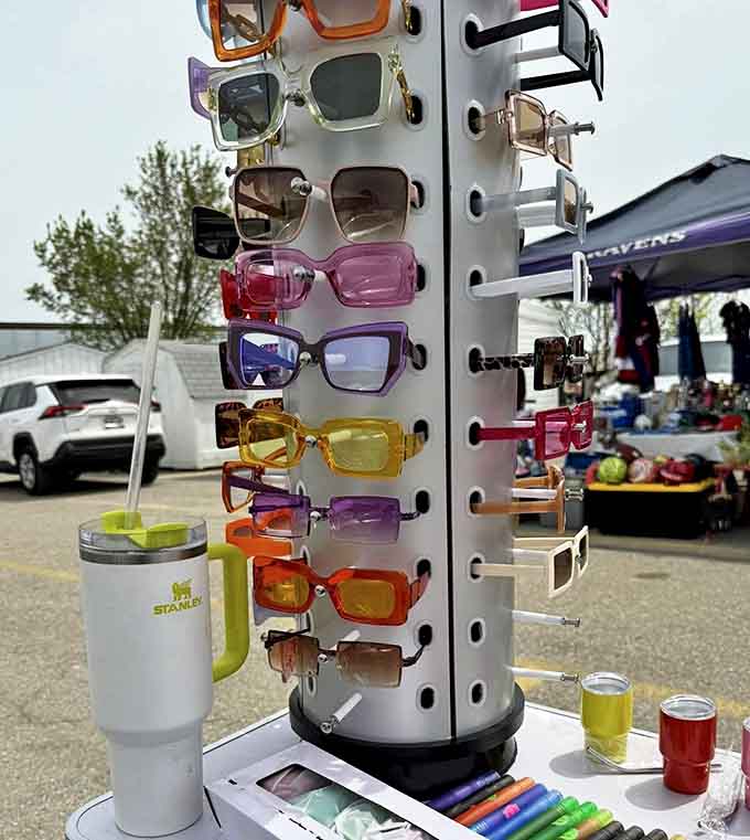 Sunglasses galore! Channel your inner Elton John or Jackie O&mdash;all without the celebrity price tag attached.