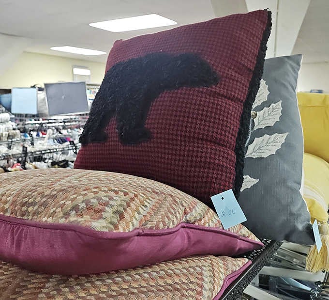 Cozy nostalgia by the cushion-full. These rustic throw pillows featuring bears and woodland motifs bring Maine's outdoor spirit inside without the mosquitoes.