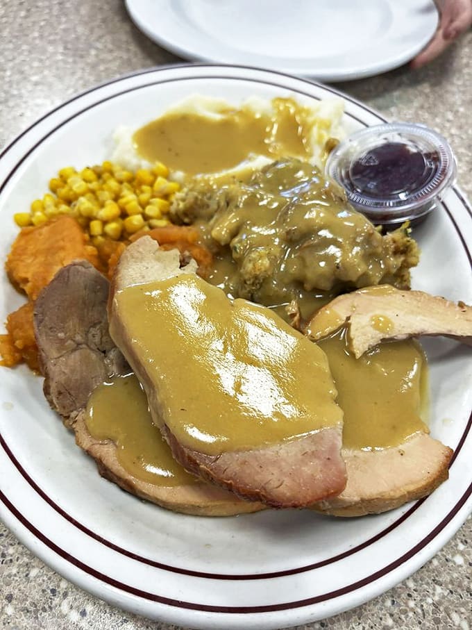 Thanksgiving on a plate doesn't need a holiday &ndash; this turkey dinner with all the fixings is comfort food's greatest hits album.
