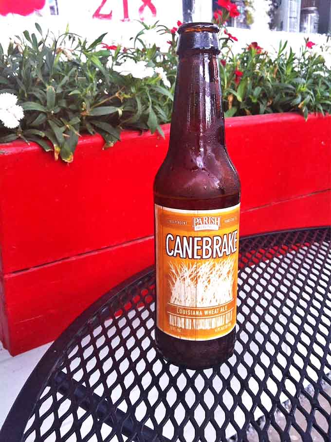 A cold Parish Canebrake wheat ale&mdash;brewed right in Louisiana&mdash;is the perfect companion to cut through the richness of a fully-dressed po'boy.