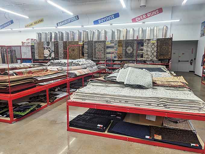 Rug heaven! These aren't your grandmother's carpets &ndash; unless your grandmother had impeccable taste and a knack for finding incredible deals.