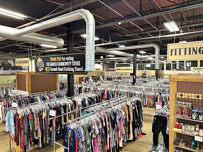 The clothing section stretches for days. If patience is a virtue, consider this your path to sainthood and stylish savings.