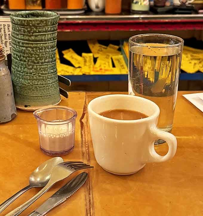 The humble coffee setup at Al's proves great diners know fancy equipment isn't necessary&mdash;just consistently good brew and unlimited refills.