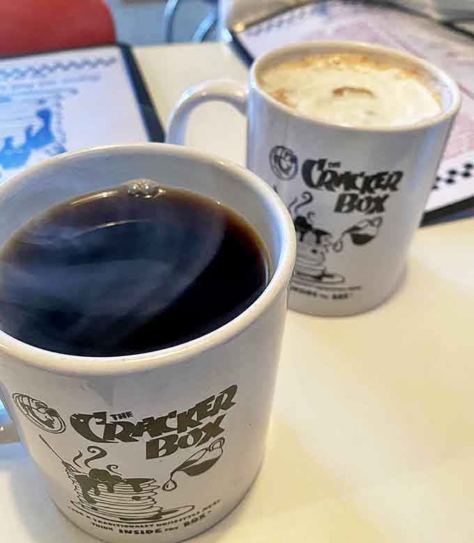 Coffee that means business and hot chocolate that whispers sweet nothings – The Cracker Box mugs don't just hold beverages, they hold promises of a better morning.