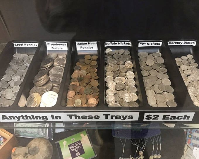 Anything in these trays $2 each&mdash;proof that history doesn't always come with a hefty price tag. Those Buffalo nickels are calling your name!
