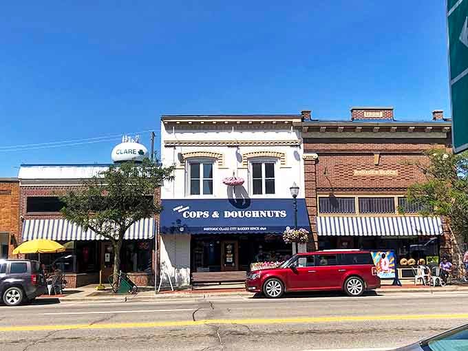 Clare's commercial district maintains its historic charm while housing modern businesses, a balancing act many towns attempt but few master.