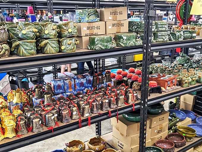 Christmas in July? These festive bells and decorative treasures wait patiently year-round for their moment to shine again.