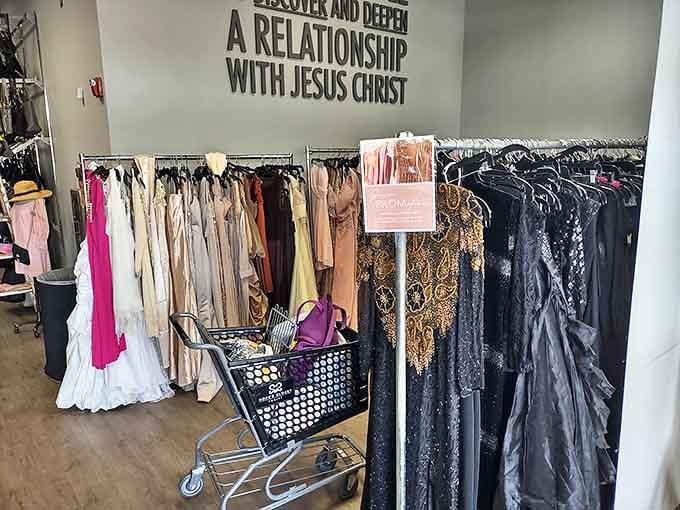 From wedding gowns to cocktail attire, the formal dress section stands ready to outfit your next big event without the big-event price tag.