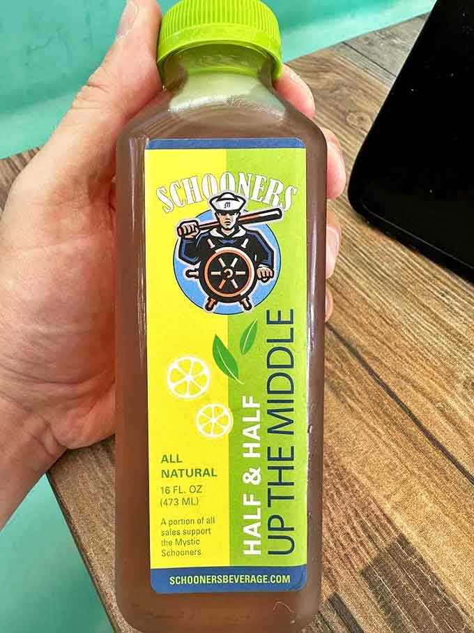 Half & Half lemonade tea &ndash; because after all that salt, your taste buds deserve a little sweet vacation.