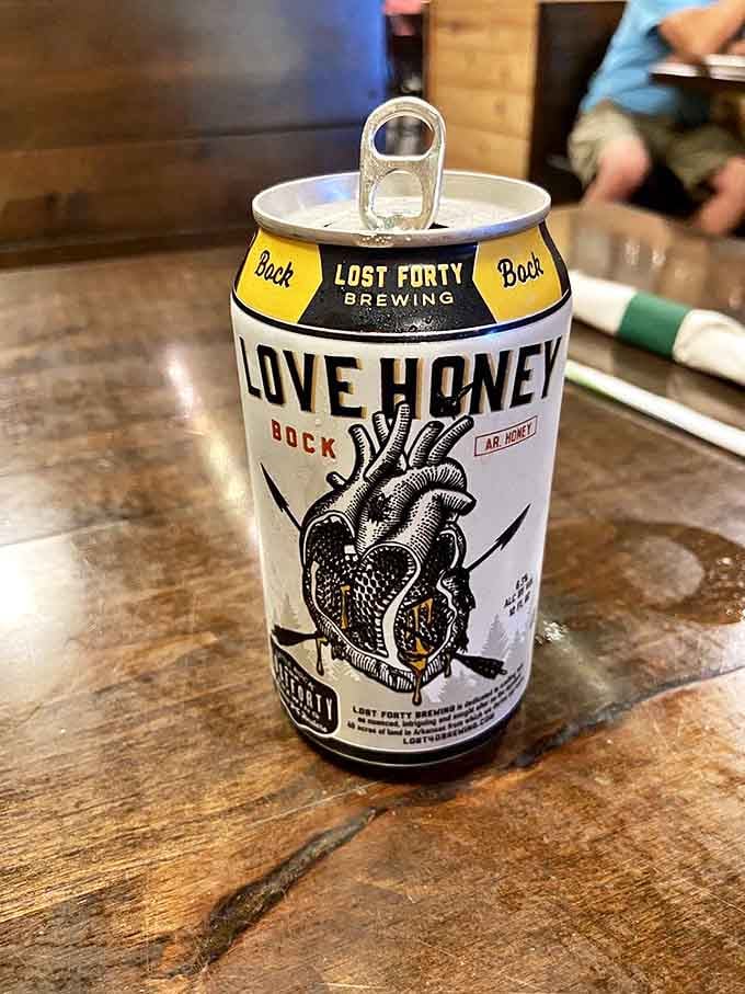 Local pride in a can. Lost Forty's Love Honey Bock represents Arkansas brewing at its finest&mdash;the perfect companion to smoky barbecue.