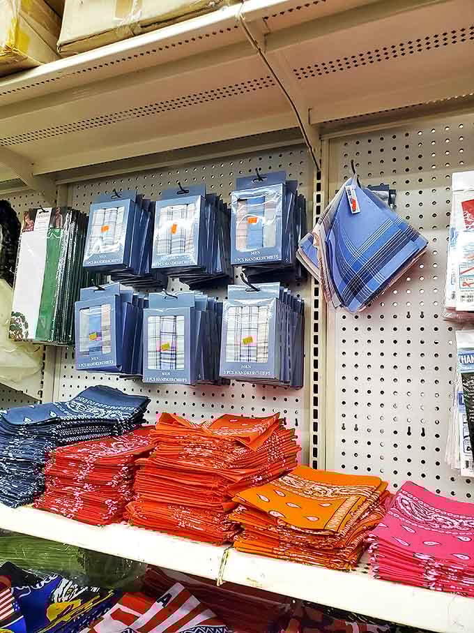 Bandana heaven! From classic paisley to patriotic patterns, these aren't just handkerchiefs&mdash;they're fashion statements waiting to happen.