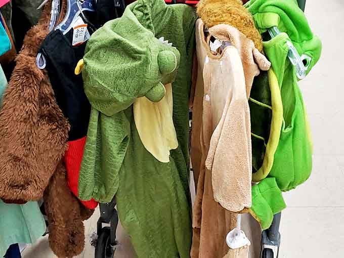 The costume rack: where every day can be Halloween and your kid can become Yoda without maxing out your credit card.