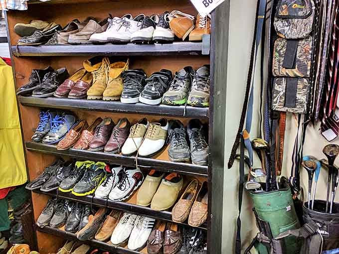 From golf shoes to dress oxfords, the men's footwear section offers enough options to satisfy both the conservative dresser and the fashion risk-taker.