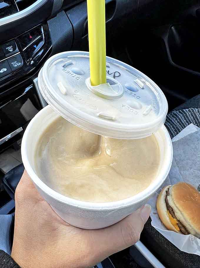 That straw standing at attention in the milkshake is the universal signal for "this is the real deal"&mdash;thick enough to make your cheeks hurt in the best possible way.