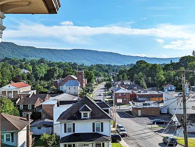 Neighborhoods nestle into rolling hills, with the Appalachian Mountains providing a backdrop that no developer could possibly improve upon.