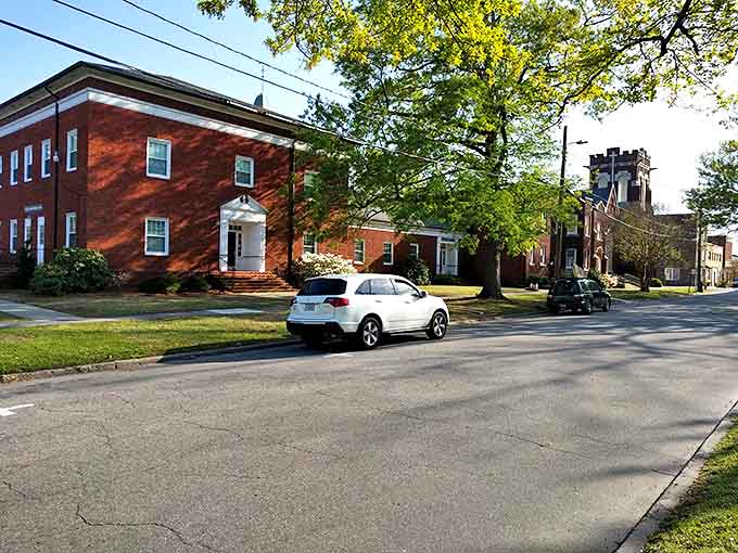 Tree-lined streets and classic brick buildings create neighborhoods with genuine character. No cookie-cutter subdivisions in this part of town.