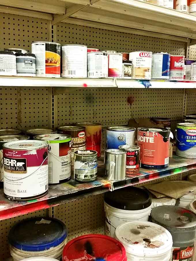 Paint paradise! One person's "oops, wrong color" becomes your perfect accent wall at a fraction of the cost.