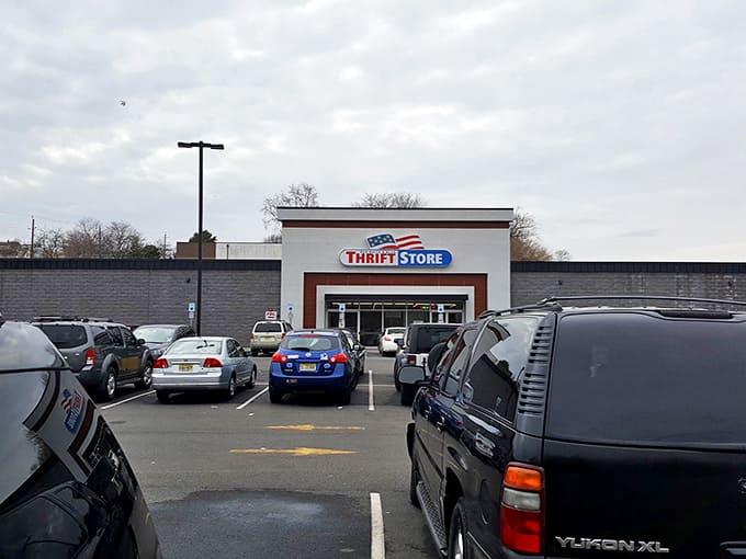 A packed parking lot tells the true story – this isn't just shopping, it's a community event with wheels.