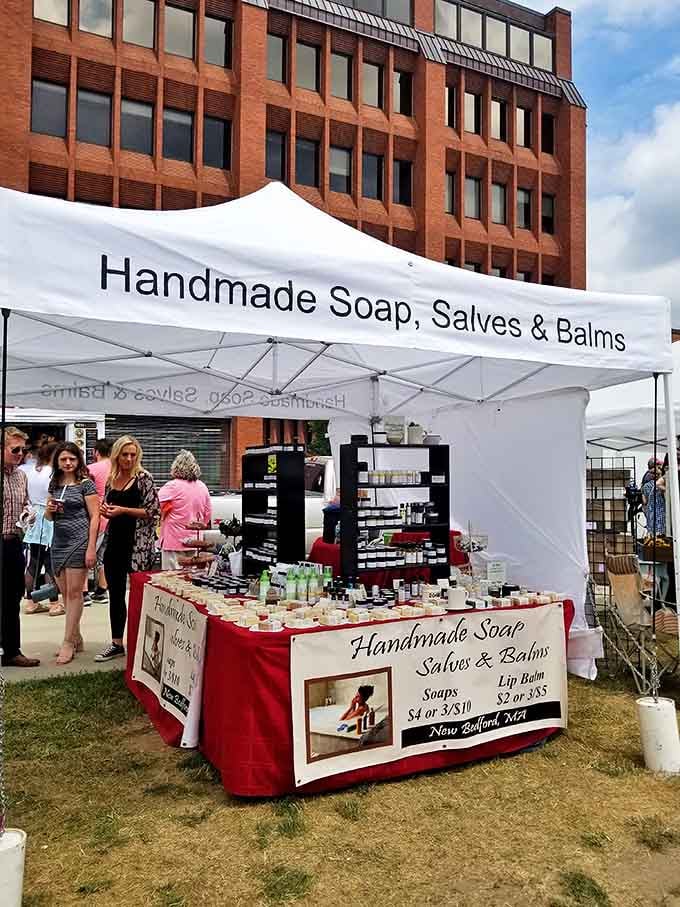 Handcrafted soaps that make showering feel like a spa retreat. Your bathroom routine is about to get a serious Rhode Island upgrade.