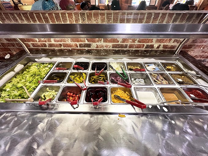 Salad bar extraordinaire or Southern side dish heaven? Either way, this colorful spread ensures vegetables get the respect they deserve in BBQ country.