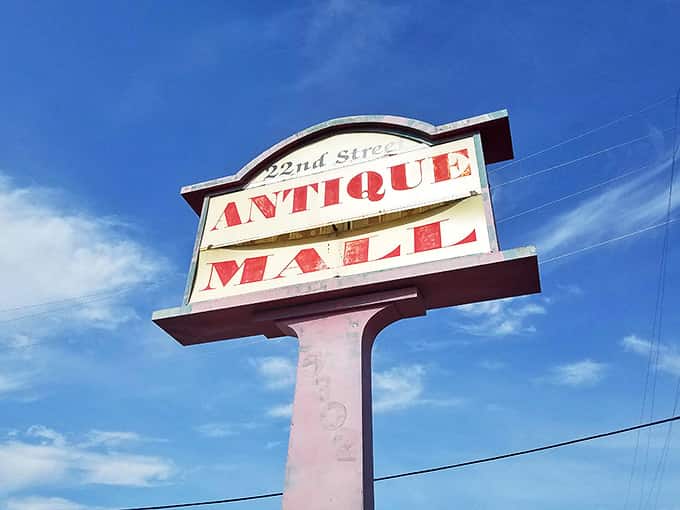 The iconic sign against Tucson's brilliant blue sky promises adventures in time travel without the flux capacitor.