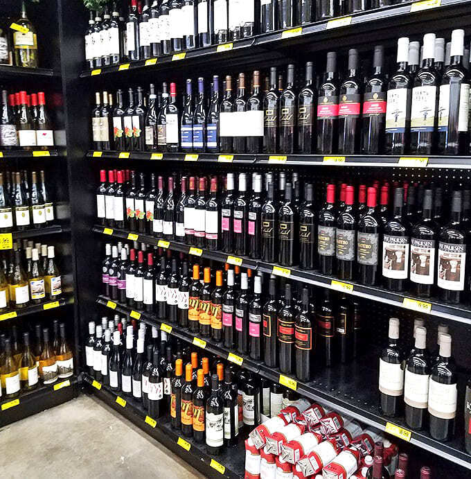 The legendary wine wall &ndash; where oenophiles and bargain hunters unite, discovering $40 bottles mysteriously priced at $12.99.