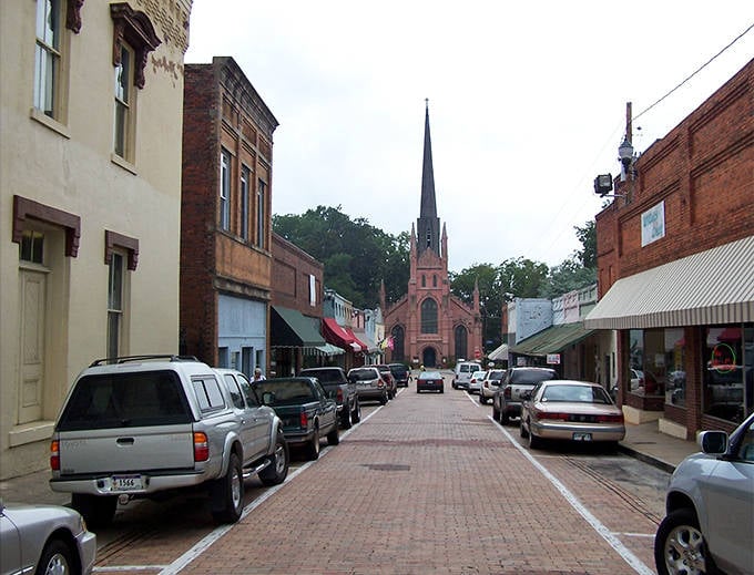 Abbeville's brick streets and historic buildings create a downtown straight from a Hallmark Christmas movie.