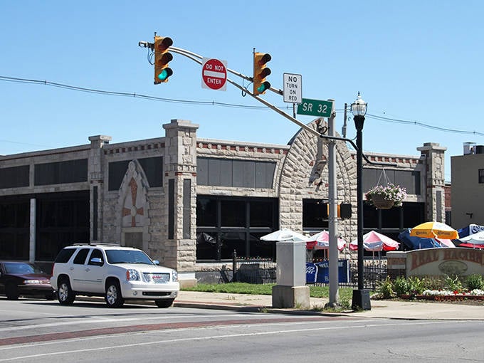 Anderson's modern downtown features beautiful stone architecture and wide streets perfect for leisurely shopping and dining experiences.
