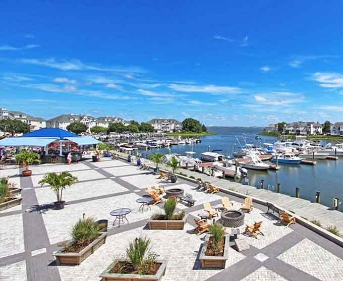 Ocean Pines' waterfront offers the perfect blend of relaxation and recreation. Those boats are practically begging you to hop aboard!