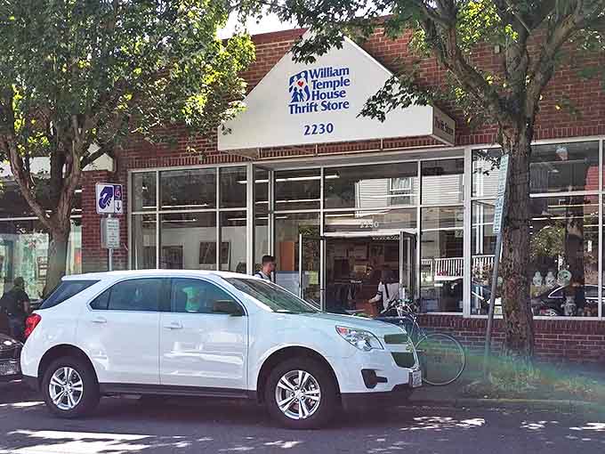 William Temple House's classic brick storefront brings vintage charm before you even step inside.