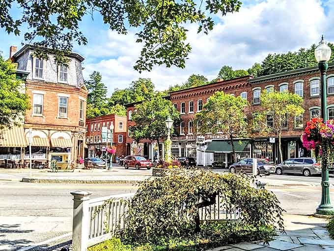 Woodstock's picture-perfect downtown seems plucked from a storybook &ndash; complete with flowering planters and historic charm.