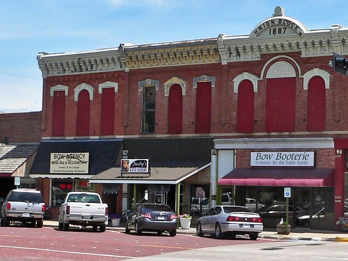 Broken Bow's Union Block, built in 1887, showcases the architectural details and brick streets that make Nebraska's small towns feel magical.